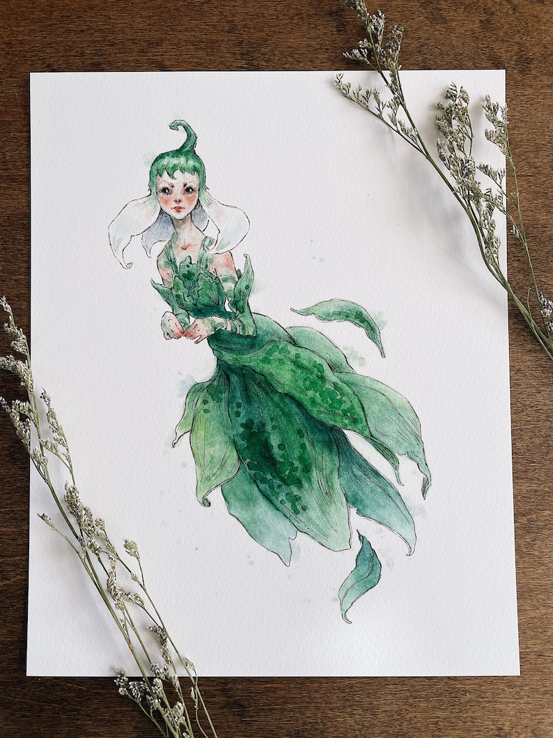 Set of 3 Flower Fae Art Prints Fairy Art Illustration - Etsy