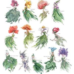 Set of 3 Flower Fae Art Prints | Fairy Art | Illustration | Signed ...