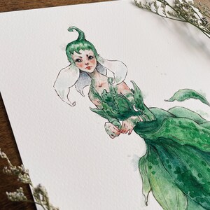 Snowdrop Flower Fae Art Print | Fairy Art | Illustration | January ...