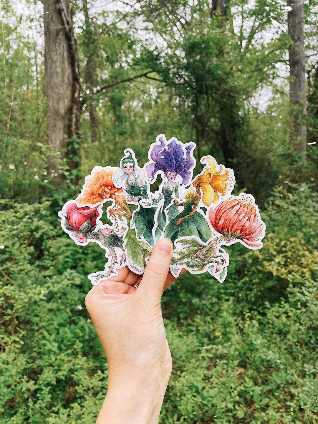 Set of Flower Fae Stickers | Set of 3 | Set of 5 | Set of 8 | Fairy Art ...