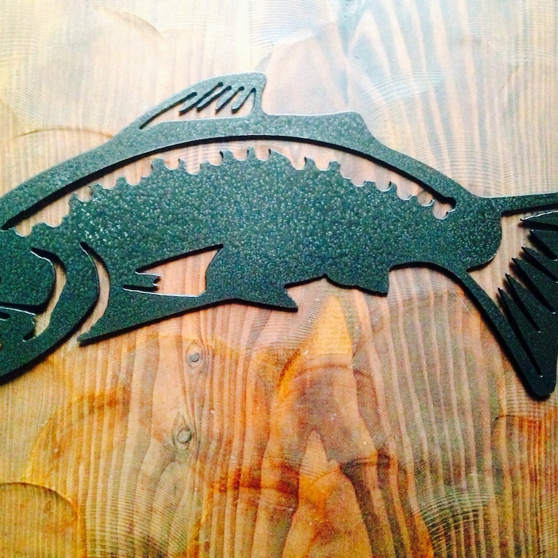 Metal Salmon Art - Etsy