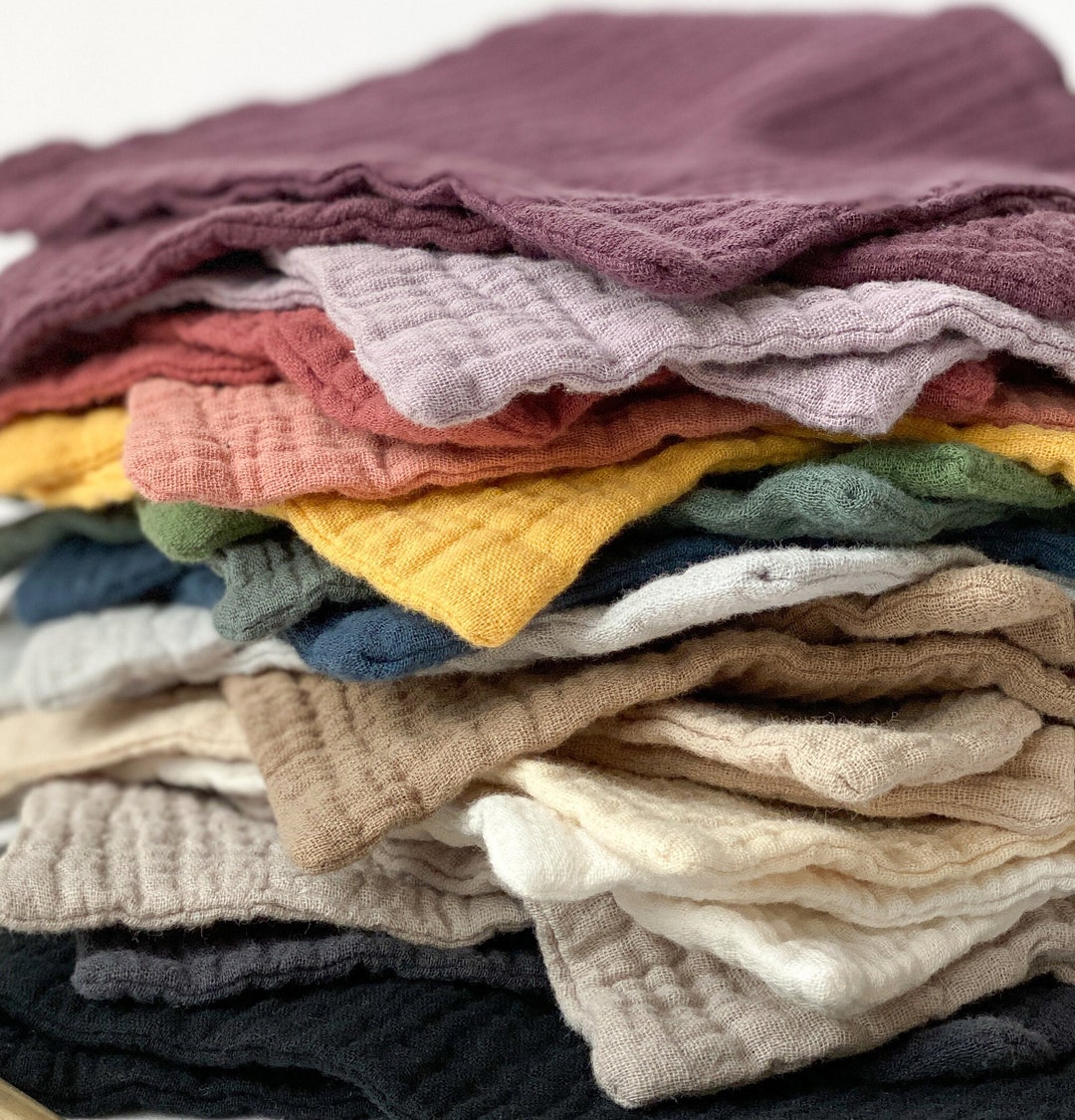 10 PACK of WASHCLOTHS / Muslin Baby Washcloth / 7 Inch Soft Washcloth ...