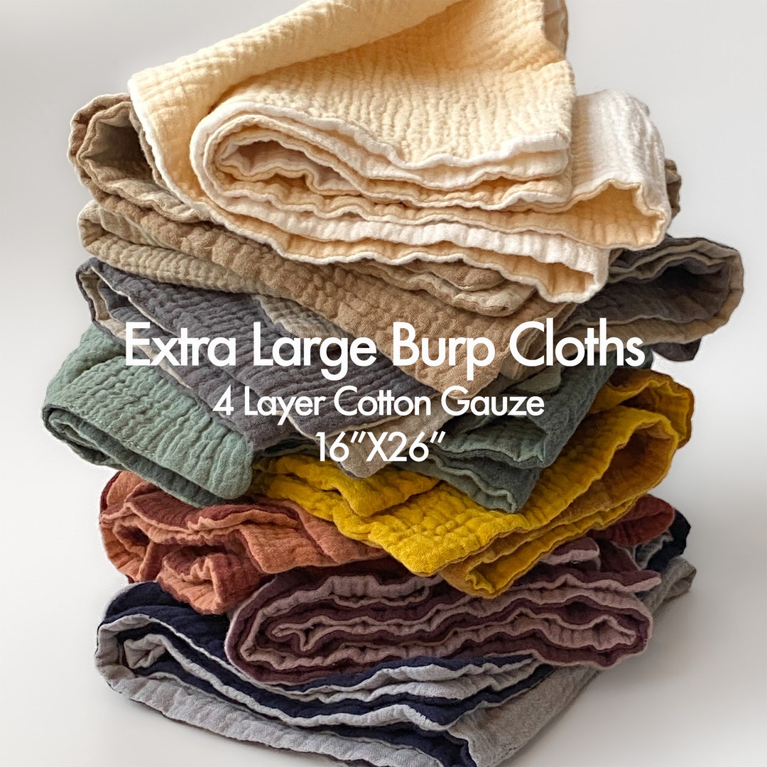 Extra Large BURP CLOTH TOWEL / One Cloth / 4 Layer Thick Gauze / Size ...