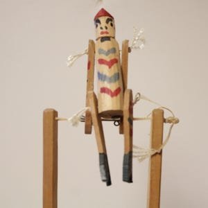 Vintage Carved Wood Acrobatic Clown Squeeze Toy - Etsy