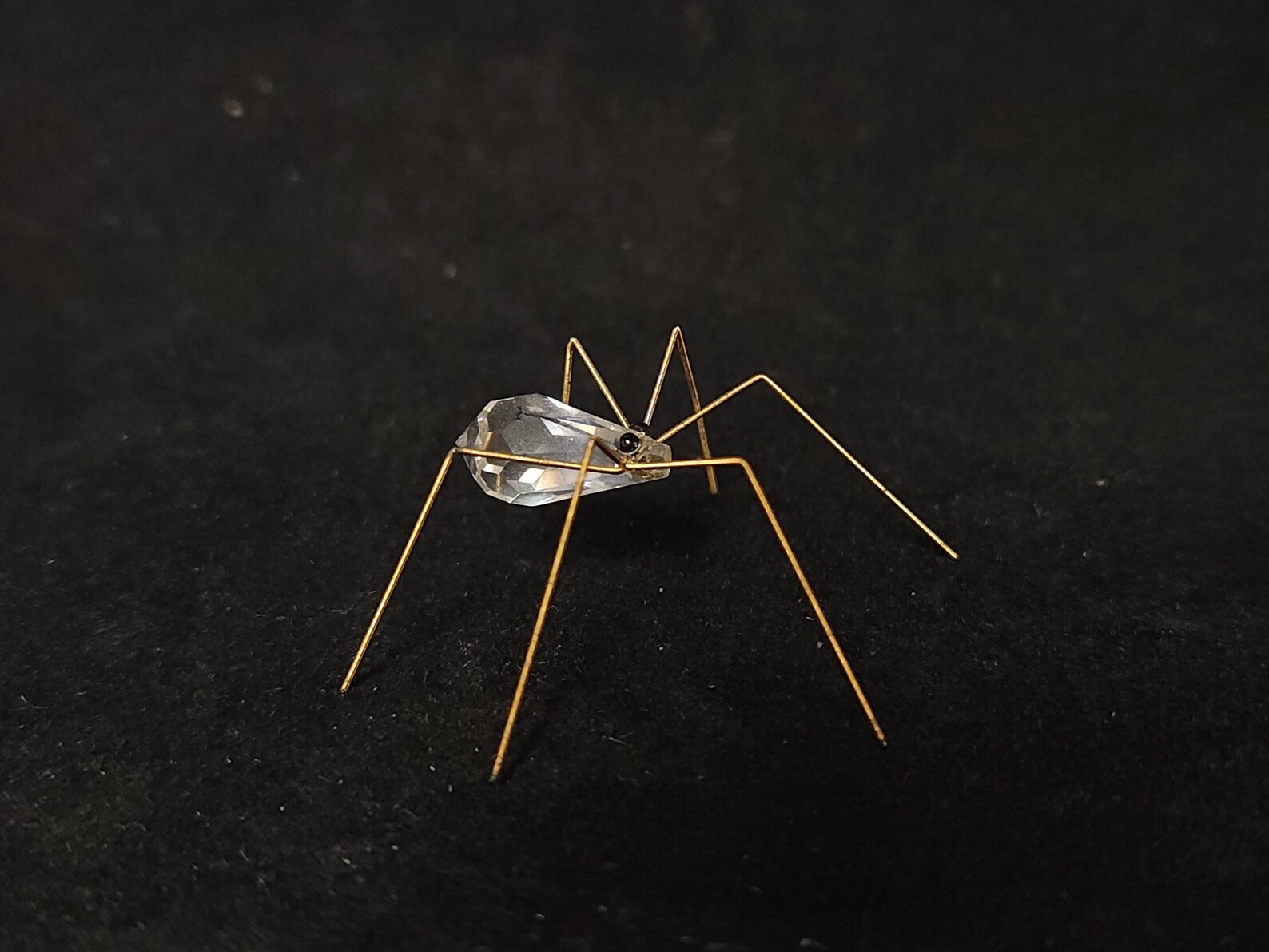 Vintage Tiny Crystal Glass Spider Figurine - Etsy