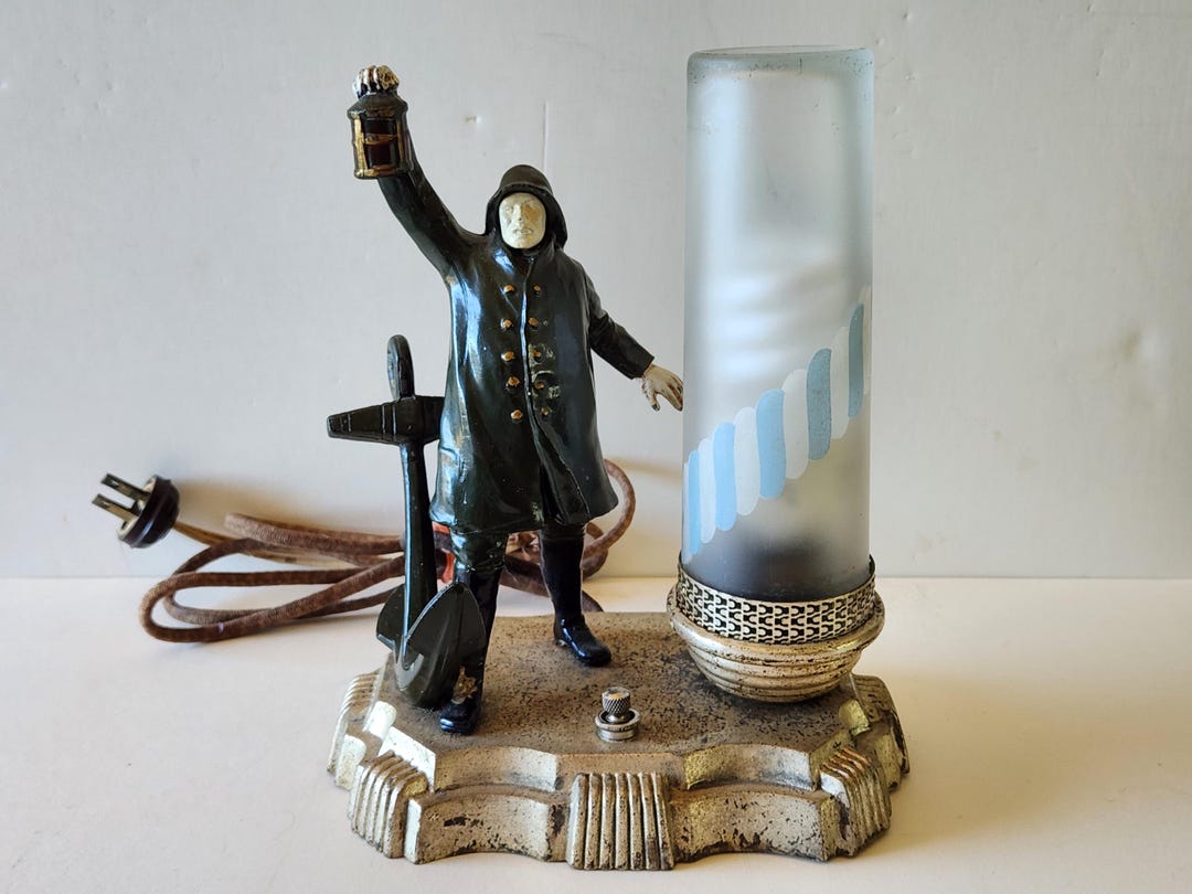 Antique Ca.1930's J.B. Hirsch Nautical Mariner Sailor "lighting the Way ...