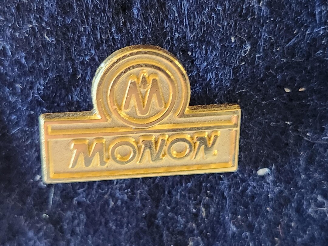 Vintage Gold Tone "monon" Railroad Train Lapel Tie Hat Pin - Etsy