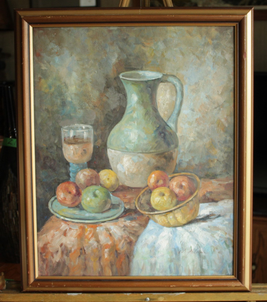 American Mid Century Still Life Painting Signed W. Adams - Etsy
