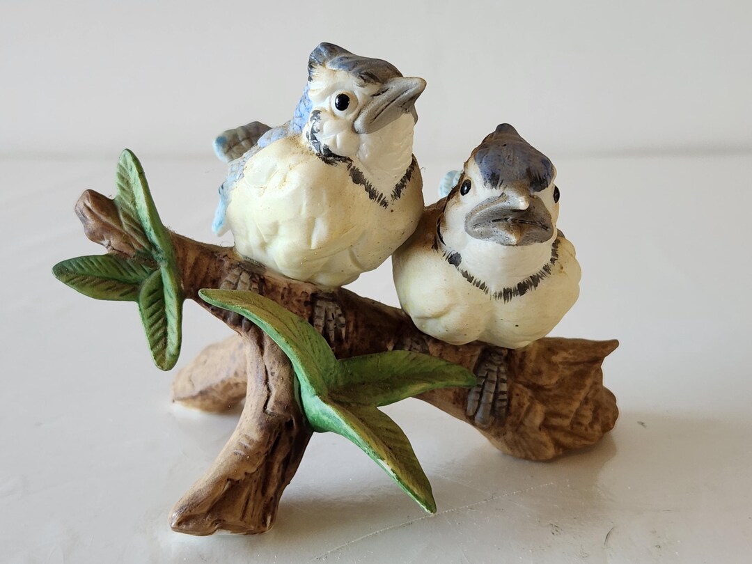 Vintage Lefton Taiwan Bisque Blue Birds Porcelain Figurine #03306 - Etsy
