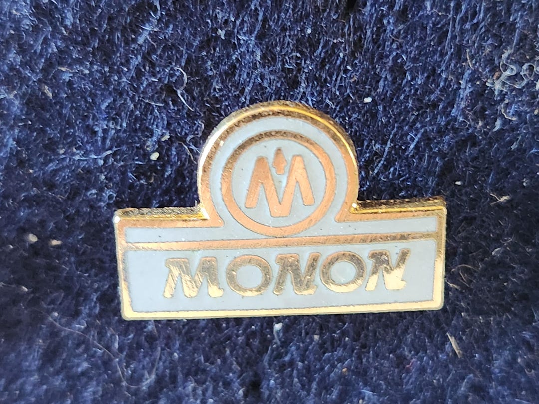 Vintage White & Gold Tone "monon" Railroad Train Lapel Tie Hat Pin - Etsy