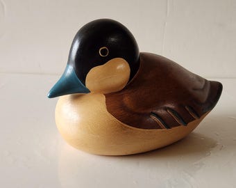 Vintage Ceramic Chubby Ruddy Duck Glass Eyes Hand Painted - Etsy
