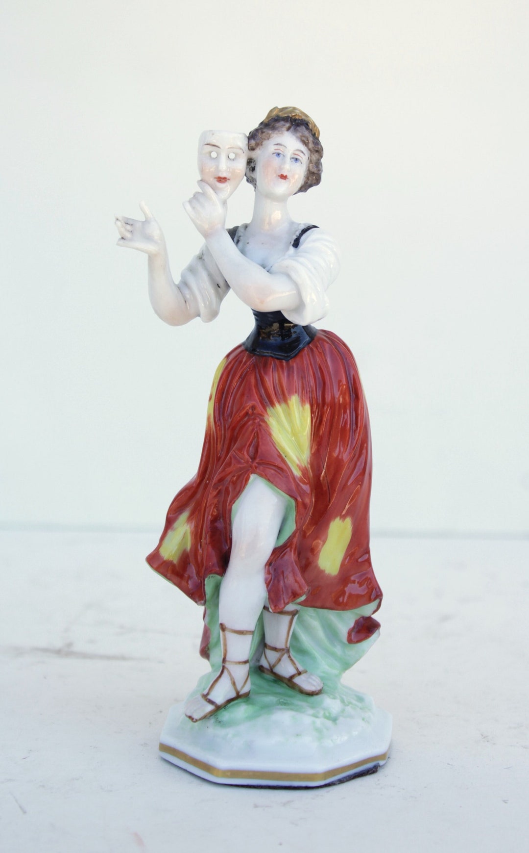 Antique E&A Muller of Thuringia Germany Porcelain Masquerade Lady ...