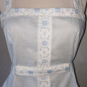 1970's Pretty Prairie Core Blue Dotted Swiss Camisole Top Handmade W ...