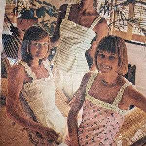 1970's Pretty Prairie Core Blue Dotted Swiss Camisole Top Handmade W ...