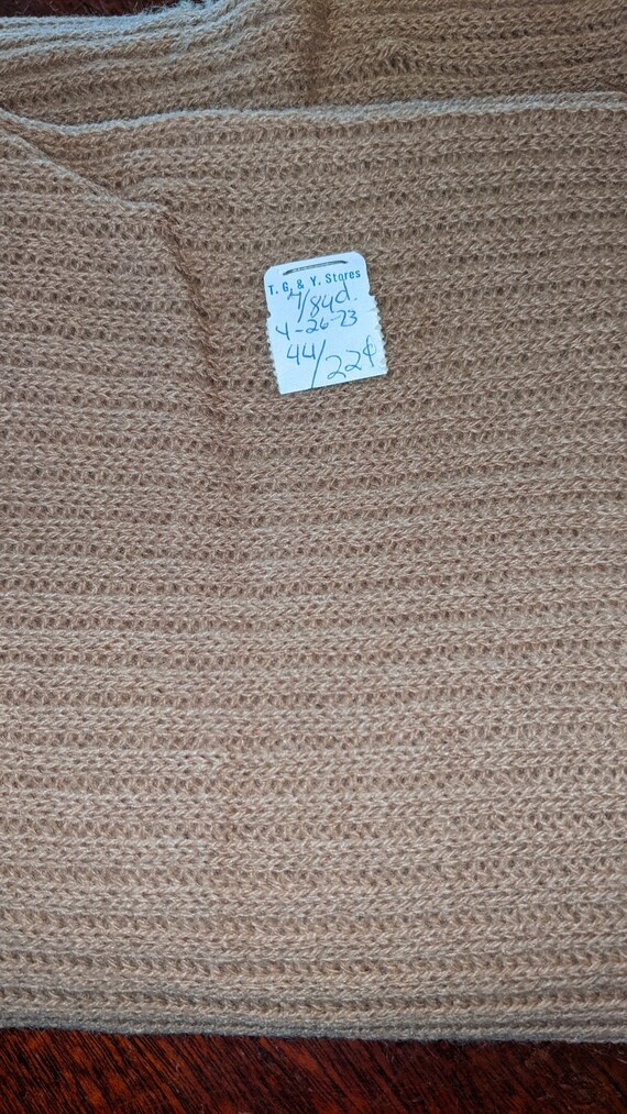 1973 Rib Knit Fabric One Piece Light Brown Polyester 30 - Etsy