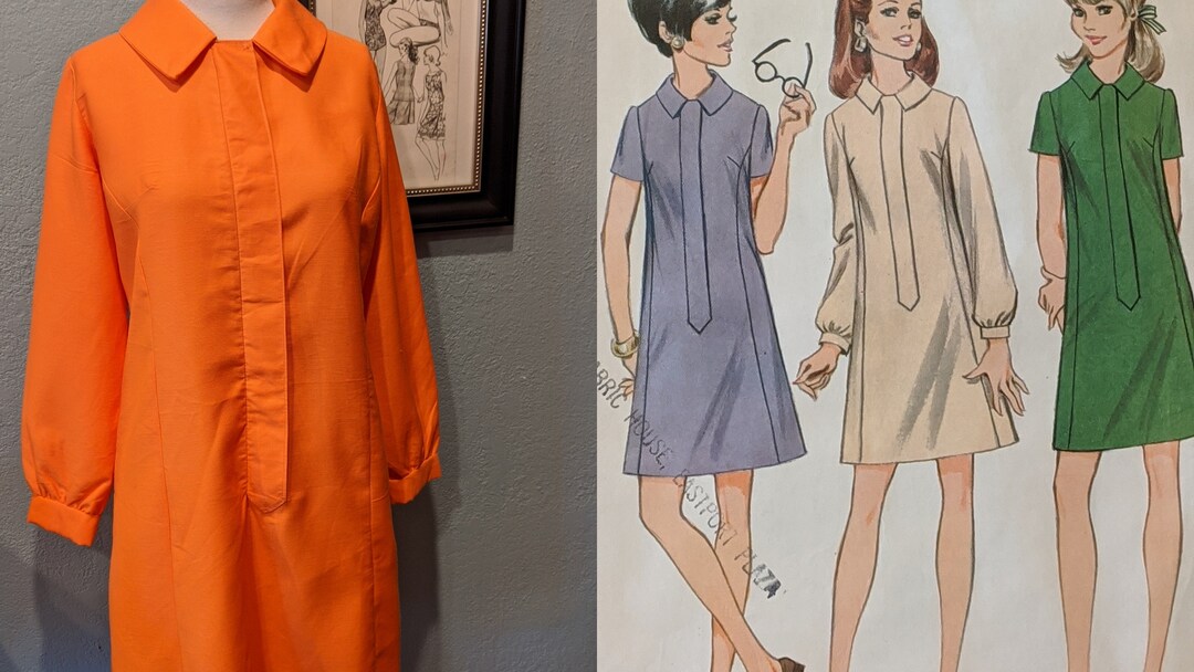 1968 Handmade Mod Shift Dress Size Large Classic Business - Etsy
