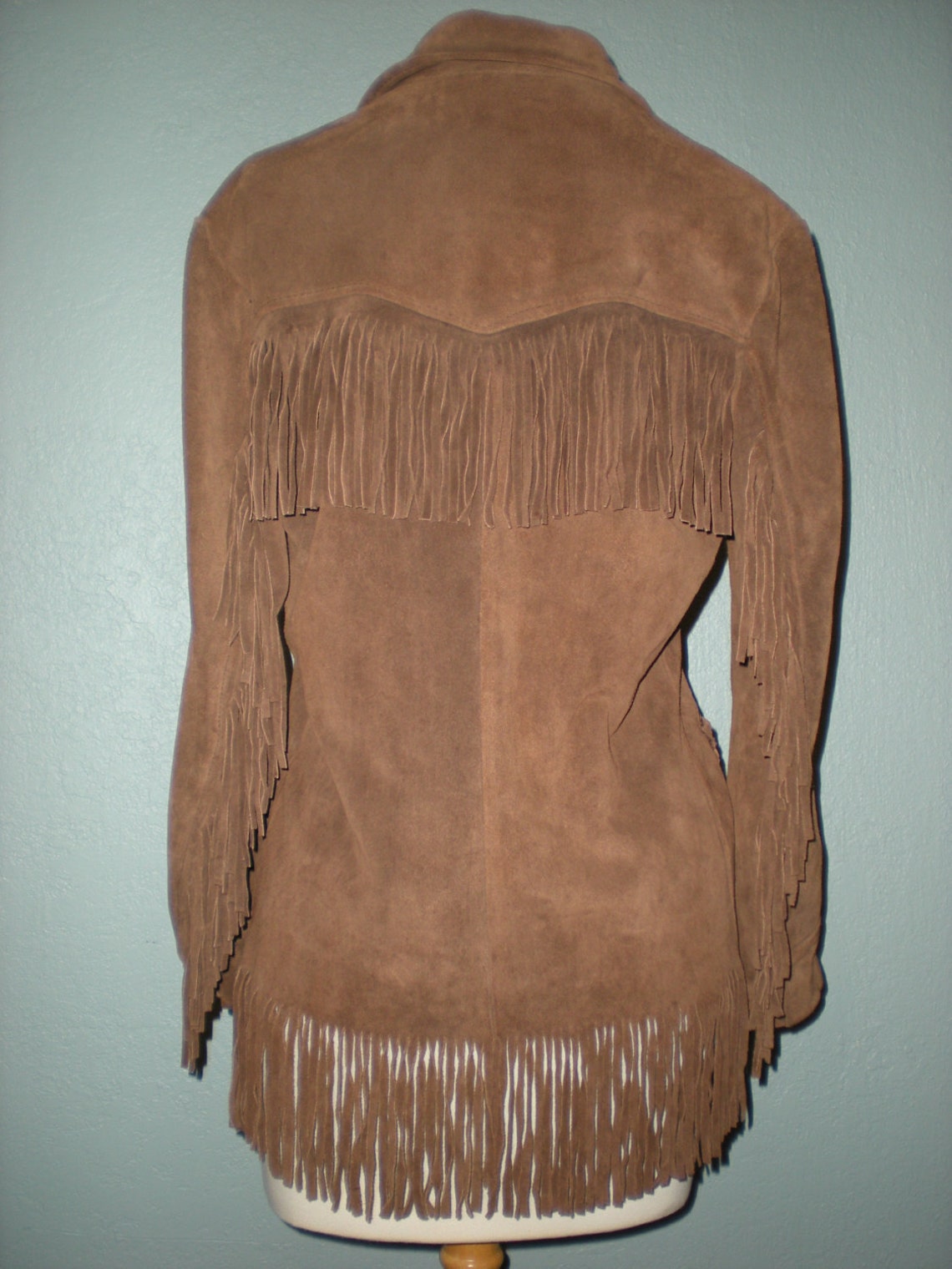 Vintage 1970s Brown Suede Leather Fringe Jacket Size Small - Etsy