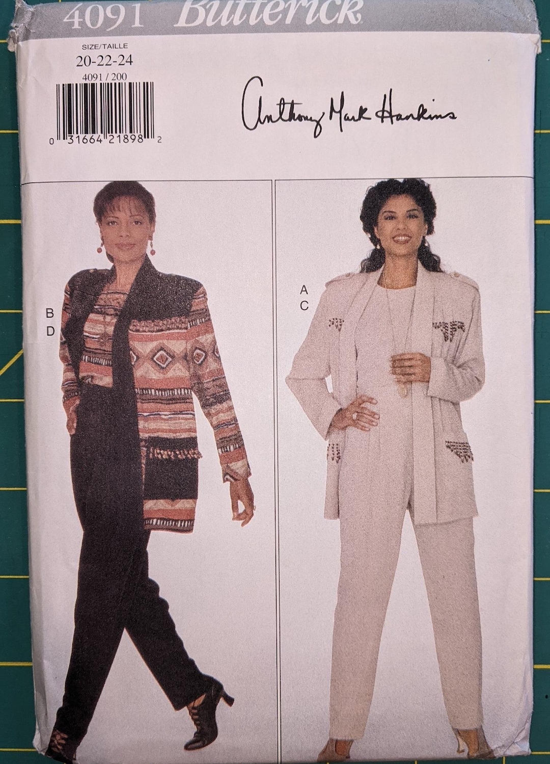 Anthony Mark Hankins Fashion Designer 1990's Dress Butterick Sewing ...