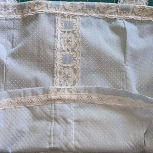 1970's Pretty Prairie Core Blue Dotted Swiss Camisole Top Handmade W ...