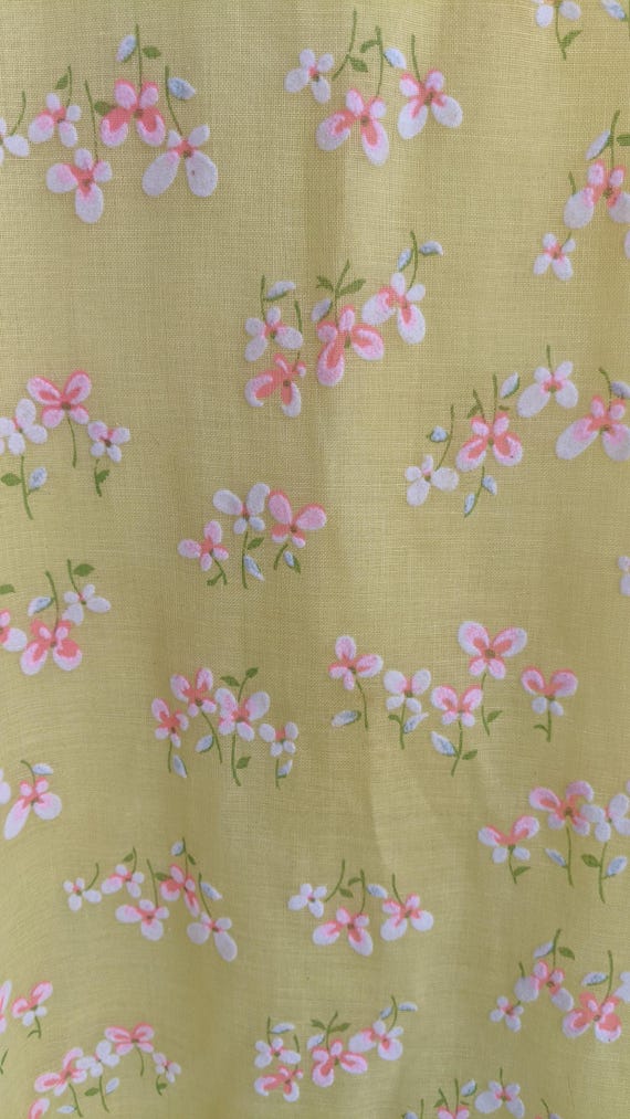 1972 Flocked Floral Organdy Bridesmaid/Prom/Garden Pa… - Gem