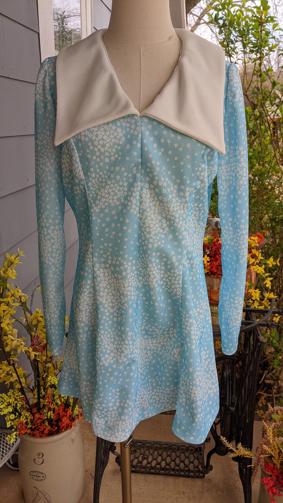 70's Sizzler Dress Handmade by Me Size Large Mod/gogo Dress W/vtg. Baby ...