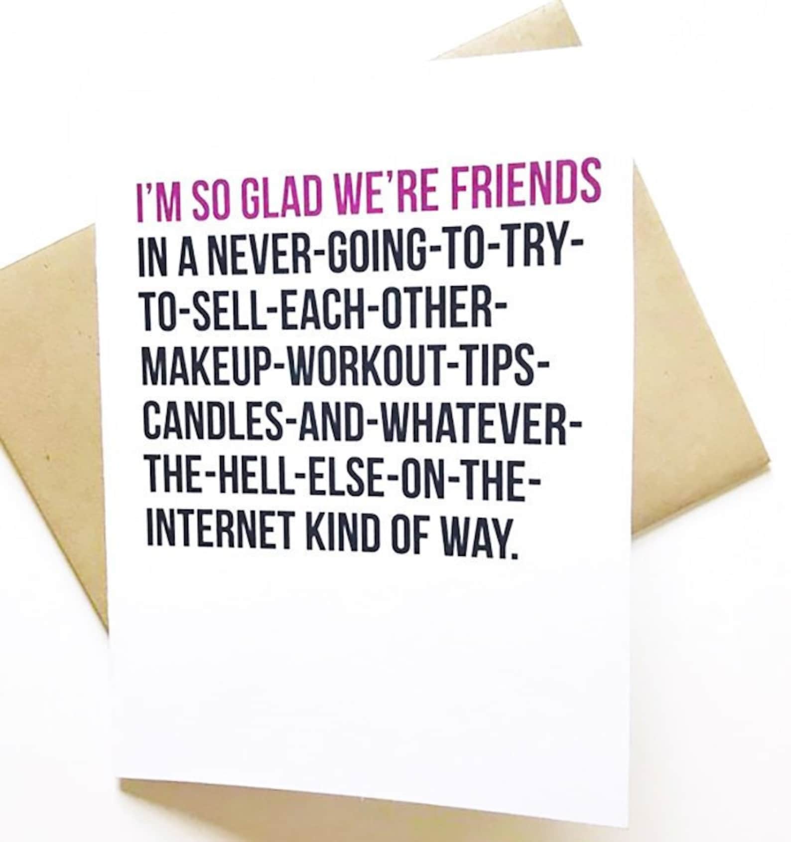 Best Friend Card Hilarious Card Funny Friend Card Cheeky - Etsy
