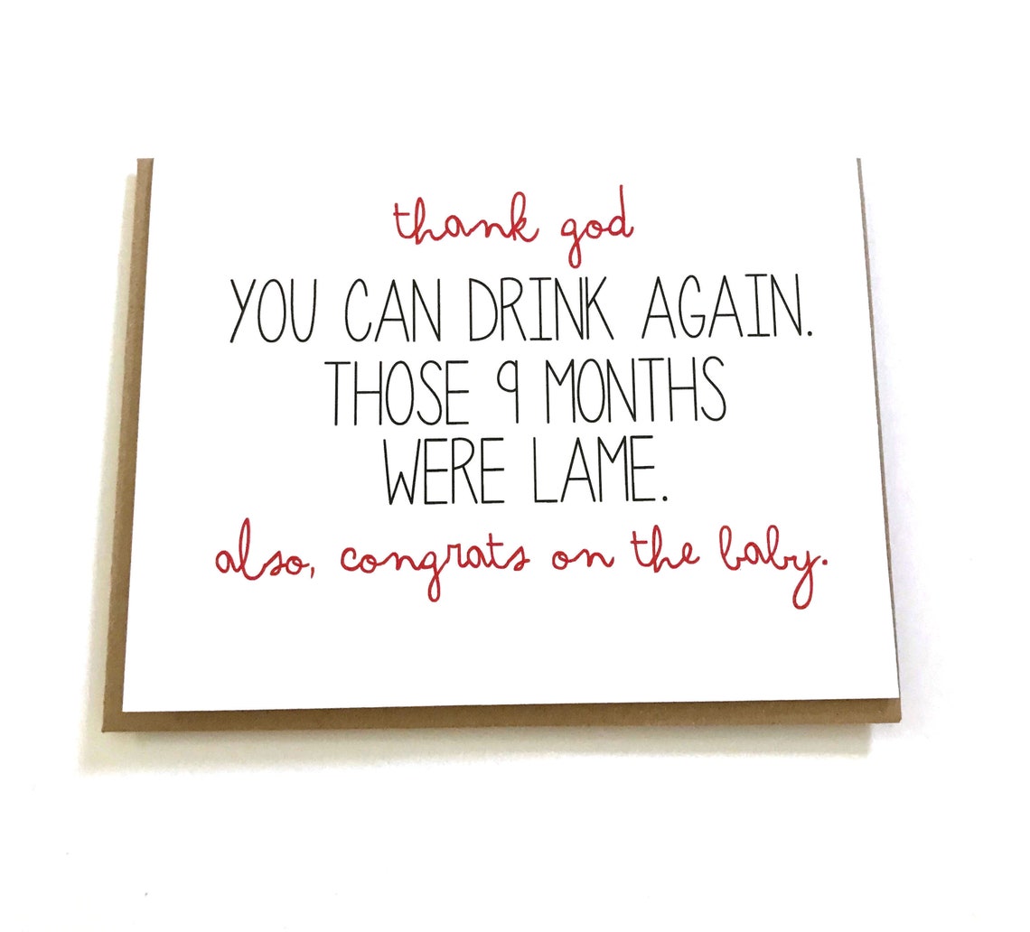 9 Months New Mom Gift New Mom Card Baby Shower Gift | Etsy