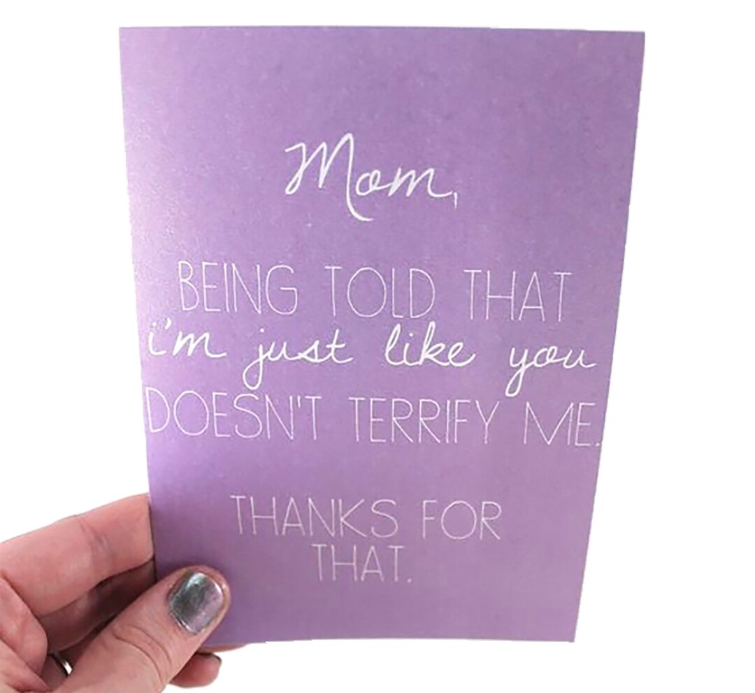 Mom Card Mother's Day Card Mom Birthday Card Funny - Etsy
