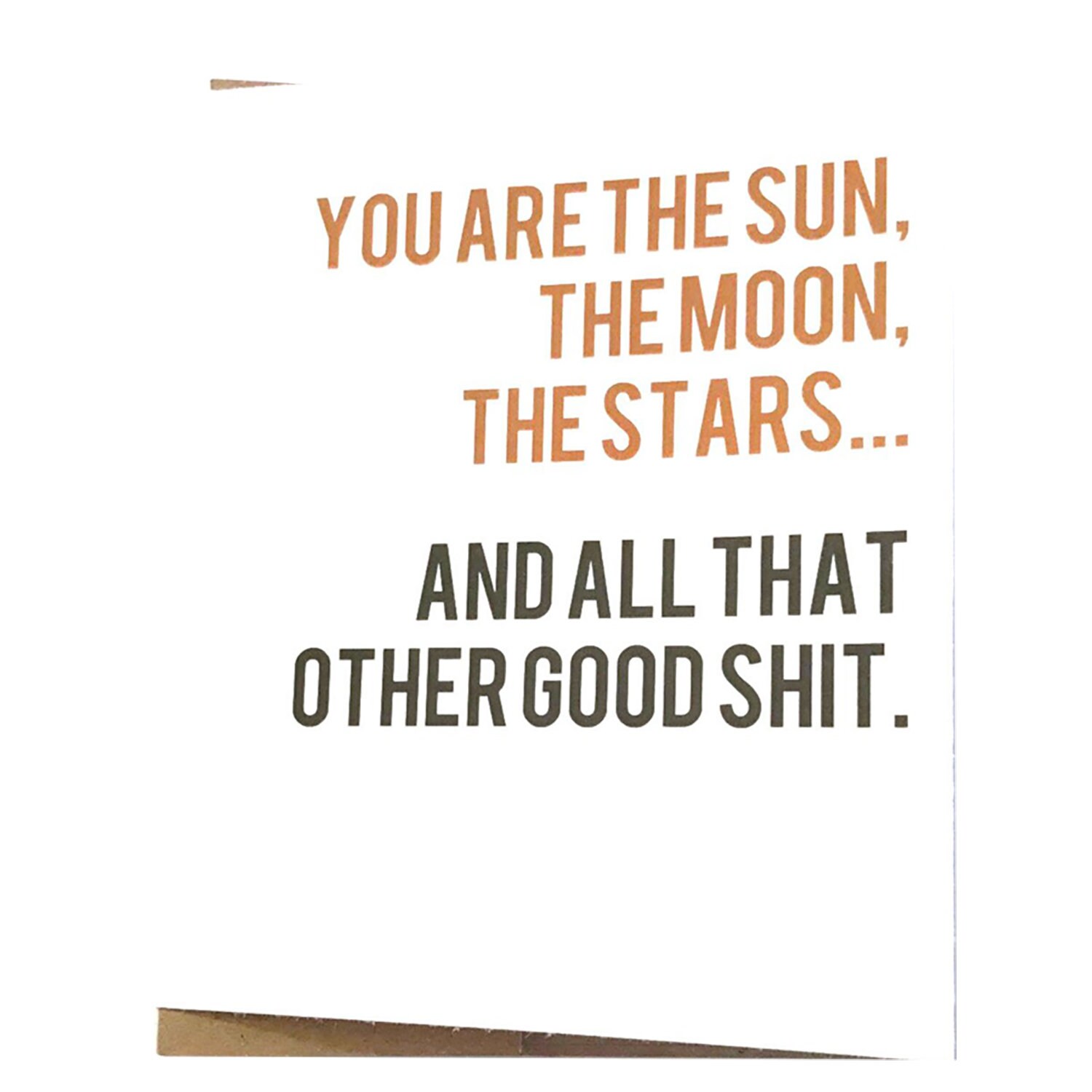 Sun Moon Stars Love Shit Sappy Card Funny Valentine | Etsy