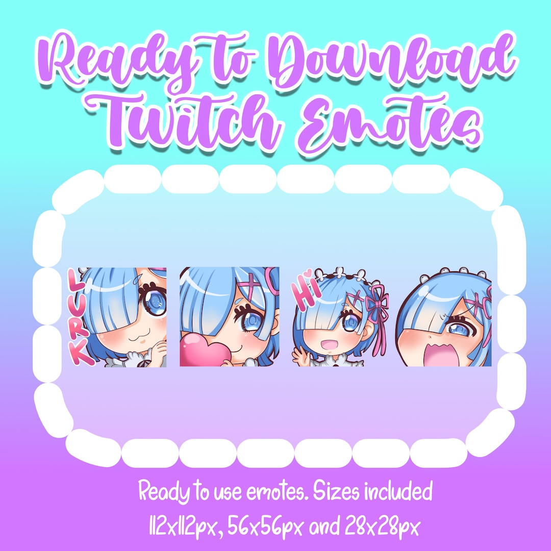 Rem Ready to Download Twitch/discord Emotes - Etsy