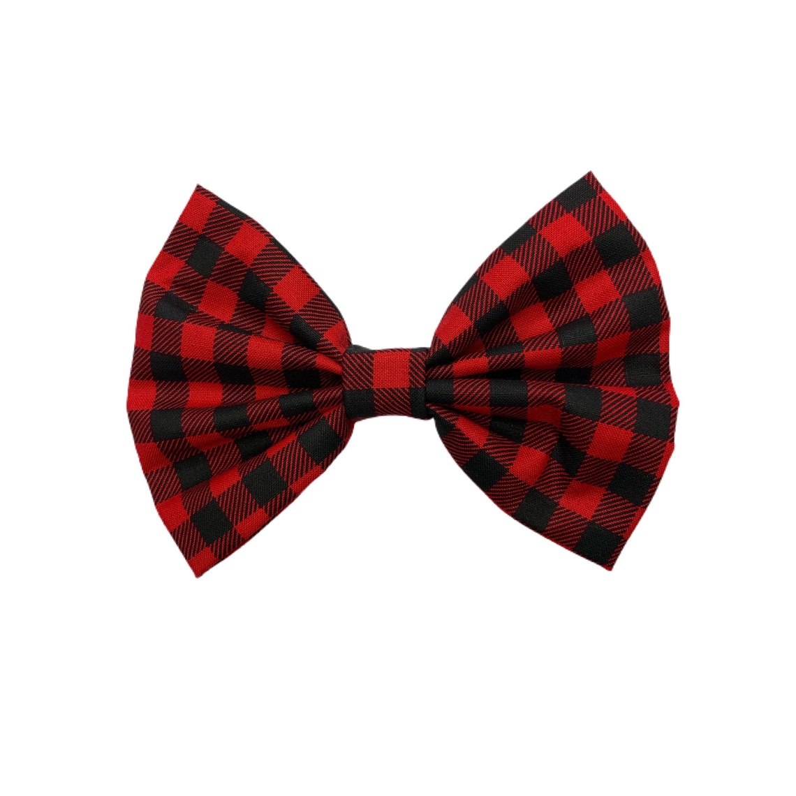 Red and Black Checkered Bow - Etsy