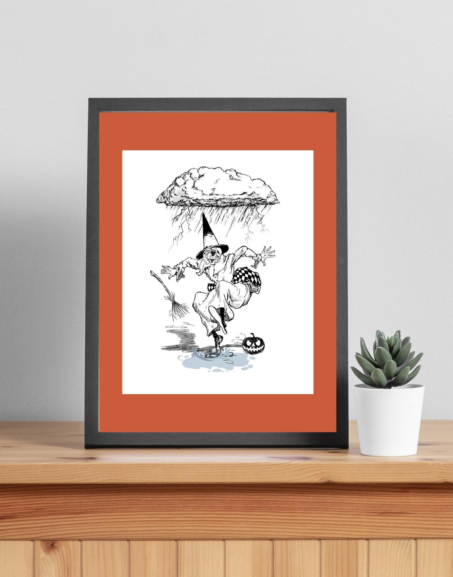 Fear of Melting, Witch Download Printable, Cartoon Witch Halloween Art ...