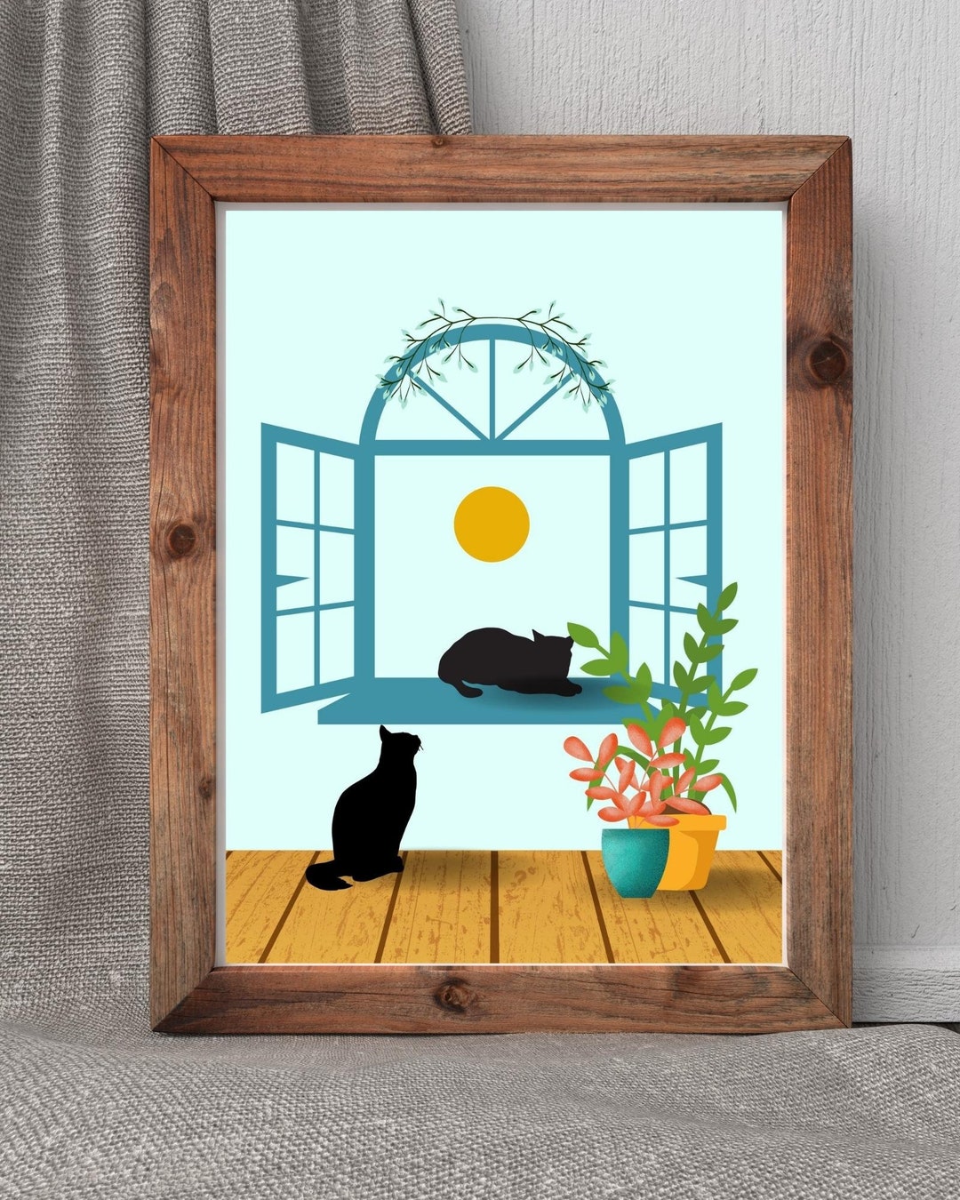 On the Window Sill, Window Sill Art, Digital Download - Etsy