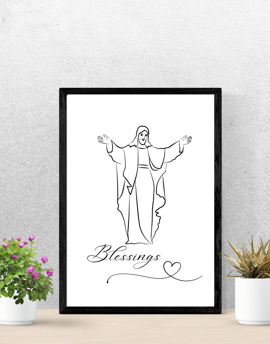 Blessings, Jesus Minimal Art, Jesus Art, Minimalist Art, Christmas Art ...
