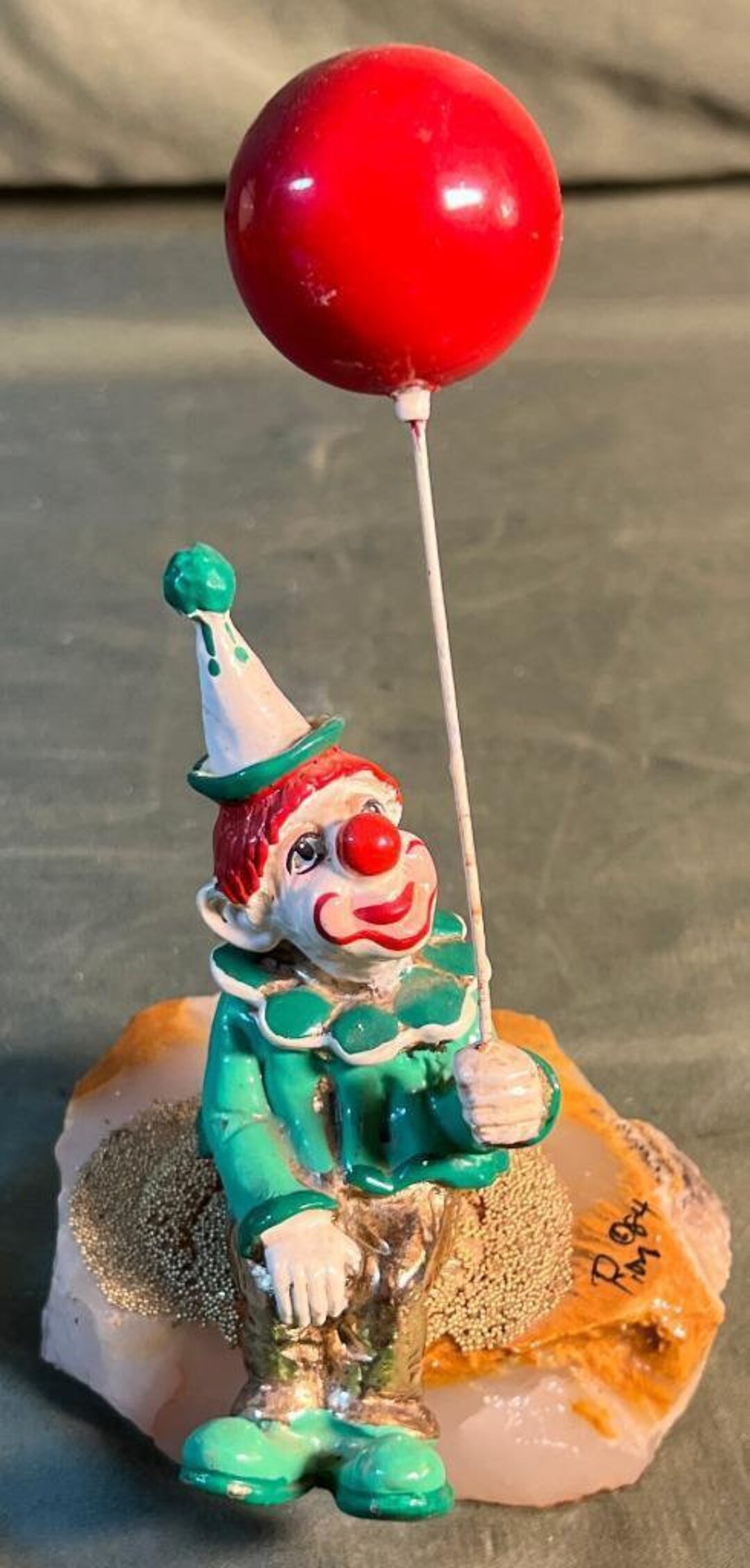 Old Vintage Ron Lee Circus Clown Red Balloon Art Sculpture Signed ...