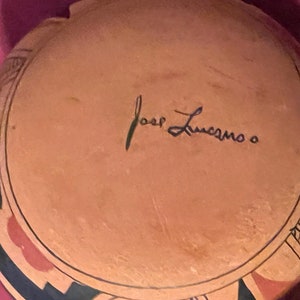 Vintage Artist Signed Mexican Terra Cotta Art Pottery Jose Lucano Vase ...