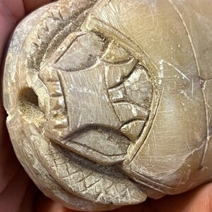 Carved Stone Egyptian Scarab Carving Art Sculpture Statue Heiroglyphics ...