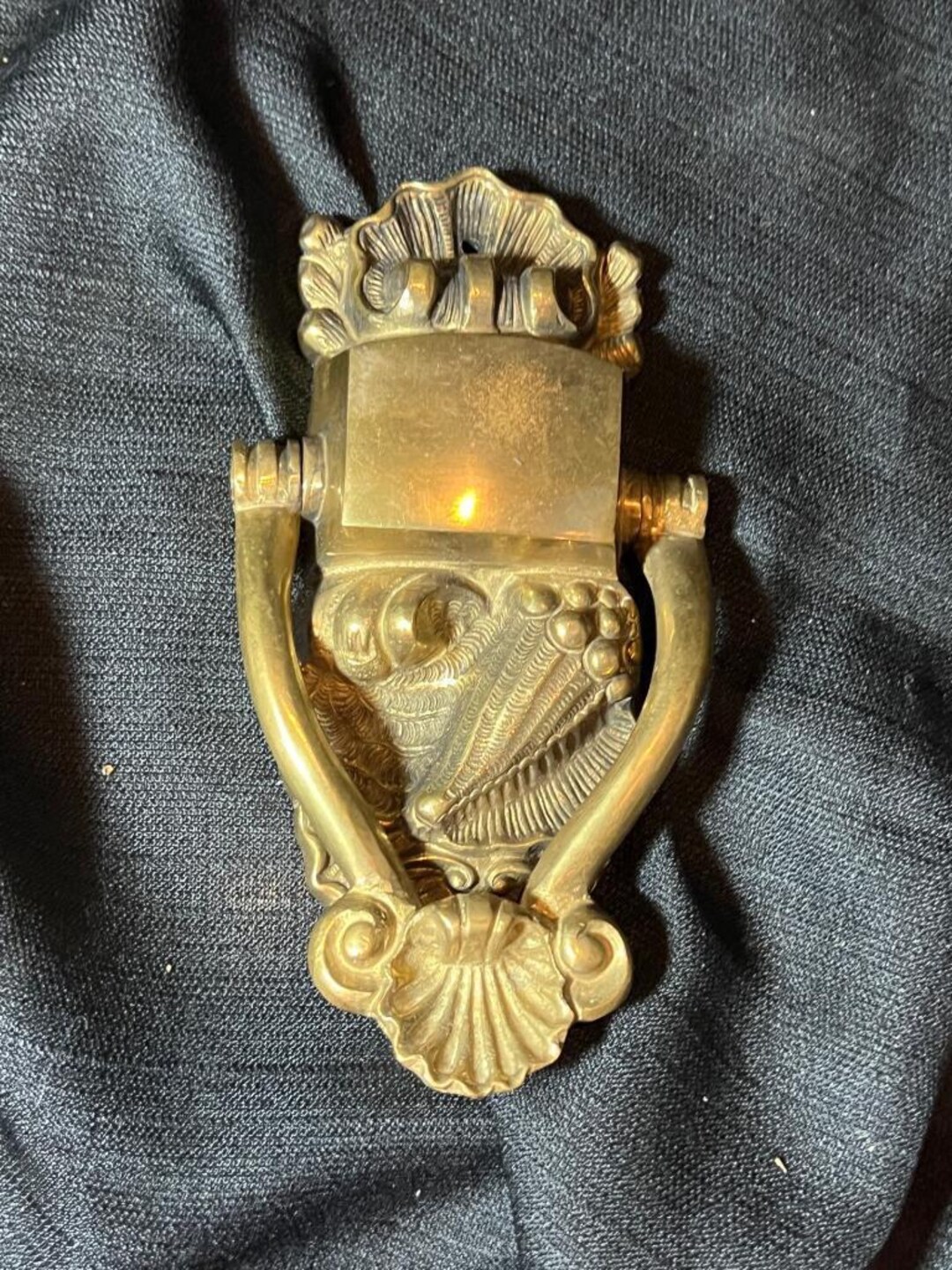 Cast Metal Brass Beach House Front Door Knocker Doorknocker Sea Shells ...