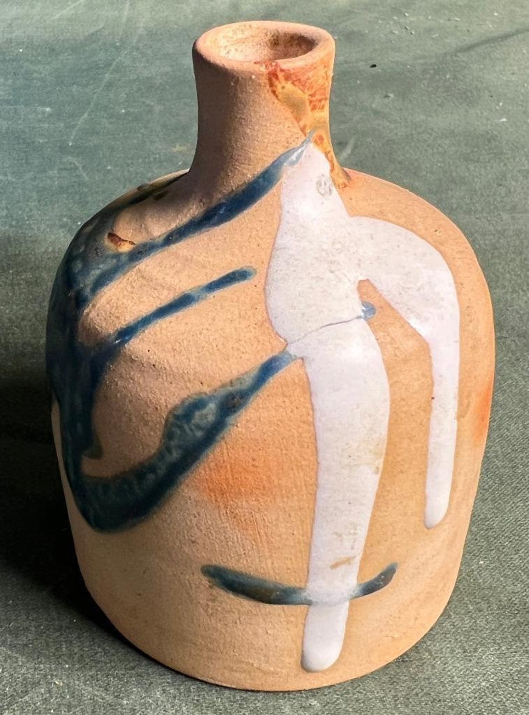 Old Vintage Unsigned Abstract Expressionist Studio Art Pottery Glazed ...