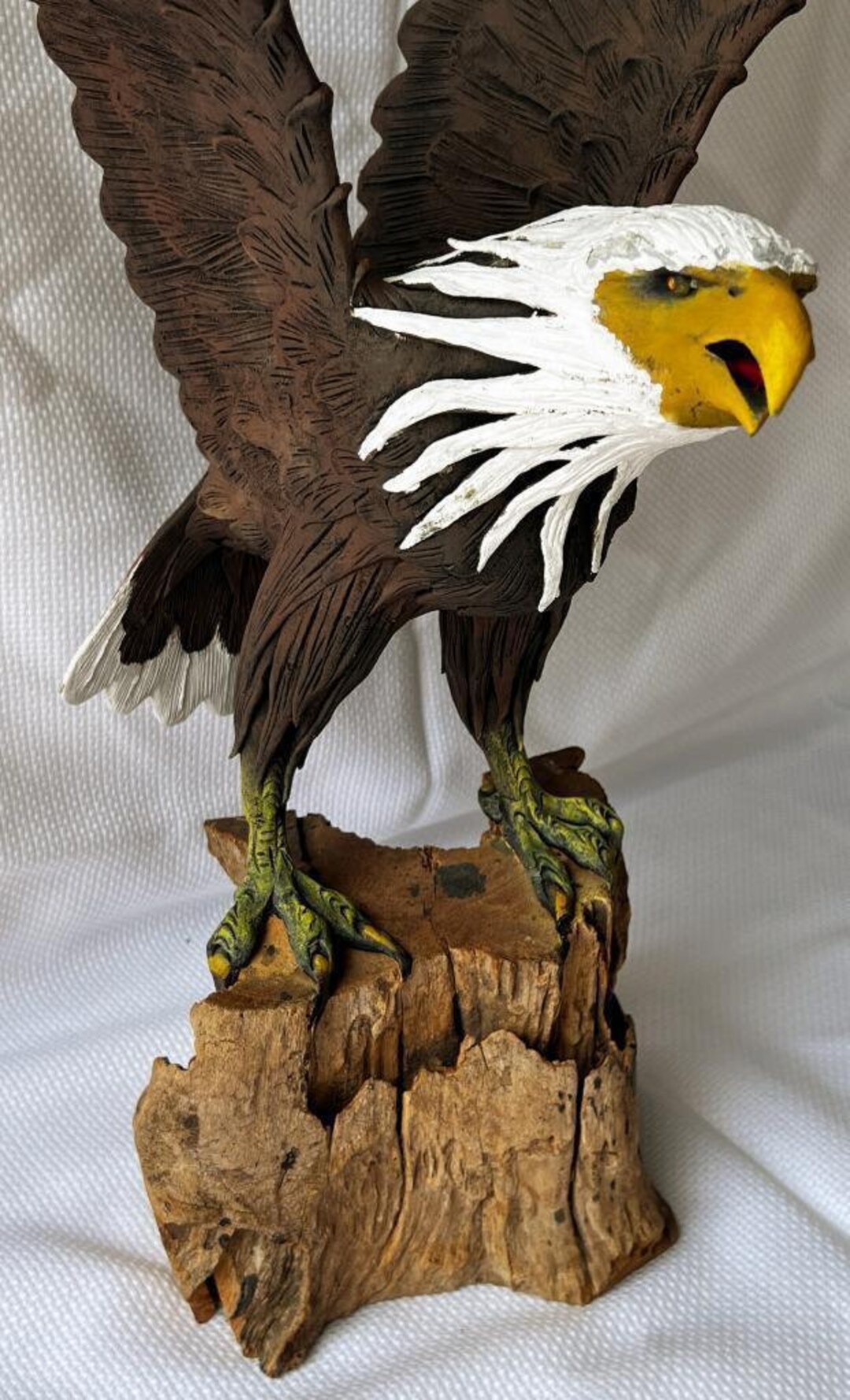 Old Vintage Large American Bald Eagle Bird Statue Art Sculpture Figure ...
