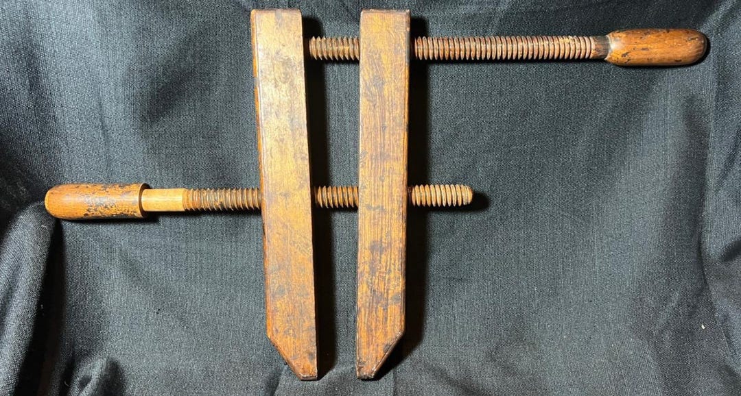 American Antique Parallel Clamp Tool Wood Screw M. Aldrich Lowell ...