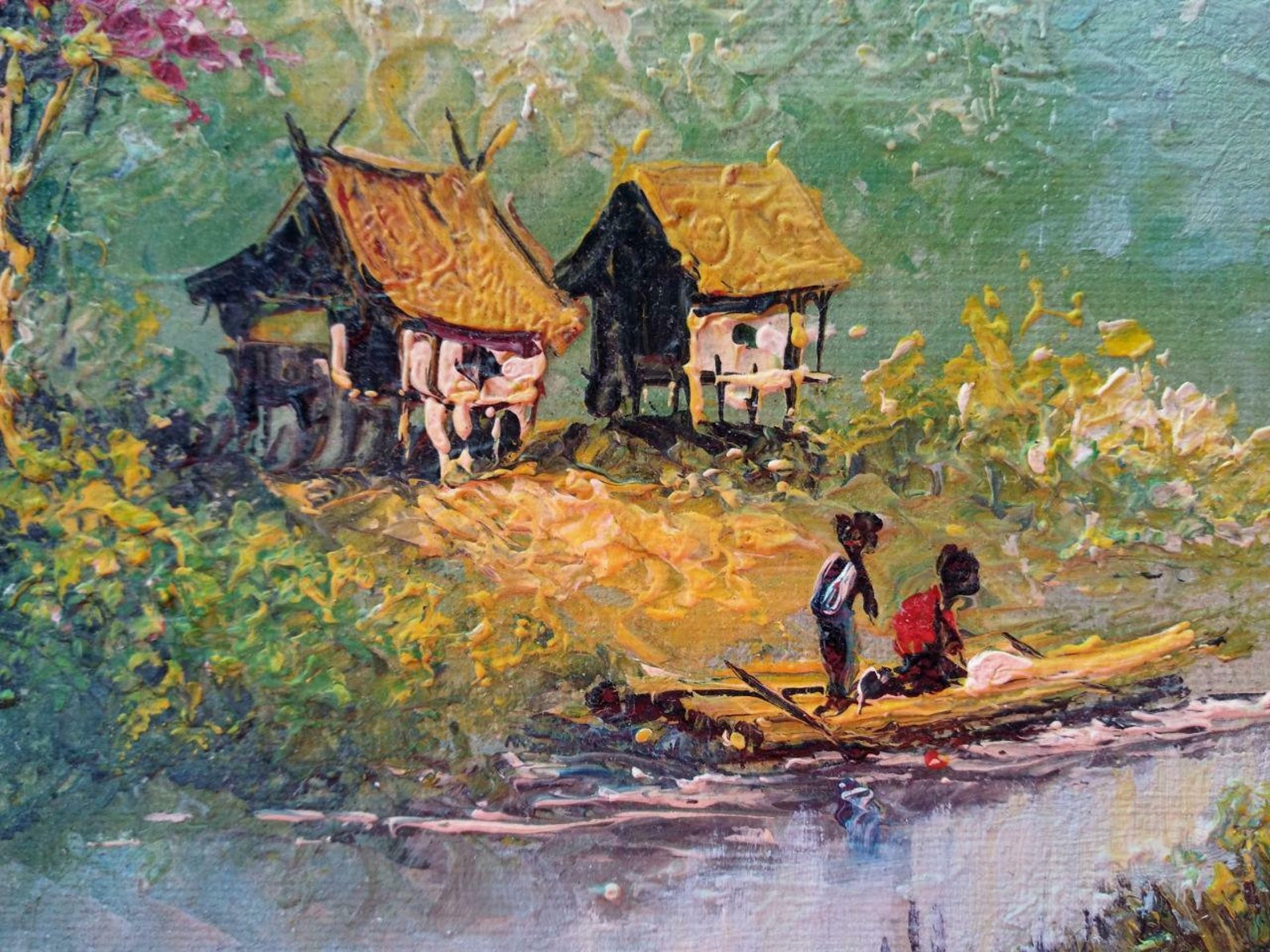 Vintage Latin American Art Landscape Oil Painting Mountain | Etsy