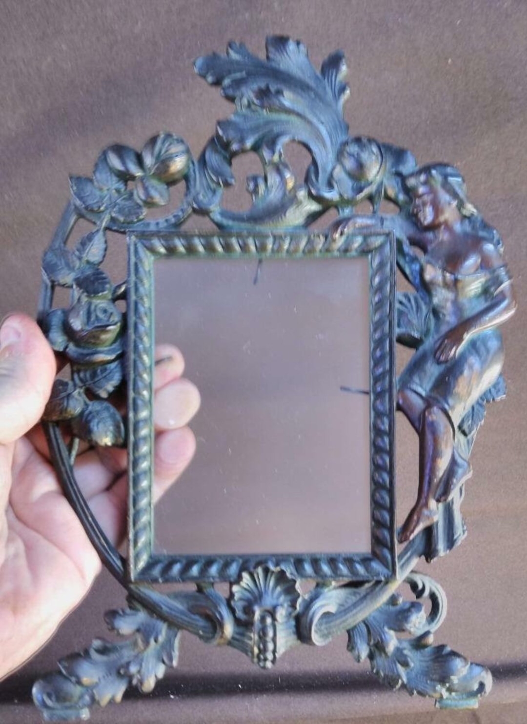 Antique Metal Photo Photograph Picture Frame Cast Iron Art - Etsy