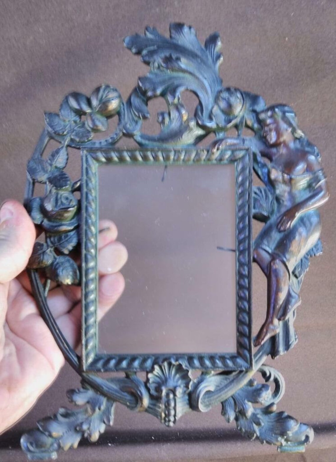 Antique Metal Photo Photograph Picture Frame Cast Iron Art - Etsy