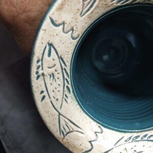 Vintage Art Pottery Studio Vase Incised Fish Artist Signed - Etsy