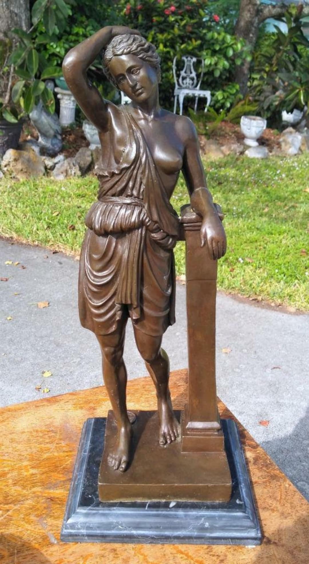 Bronze Metal Statue Art Metal Sculpture Woman Lady Female - Etsy