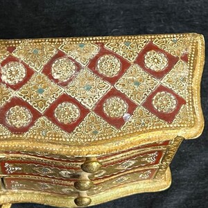 Mid Century Vintage Florentine Wood Jewelry Box Italian Furniture Chest ...