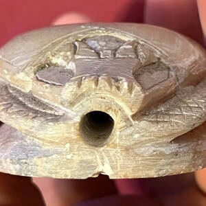 Carved Stone Egyptian Scarab Carving Art Sculpture Statue Heiroglyphics ...