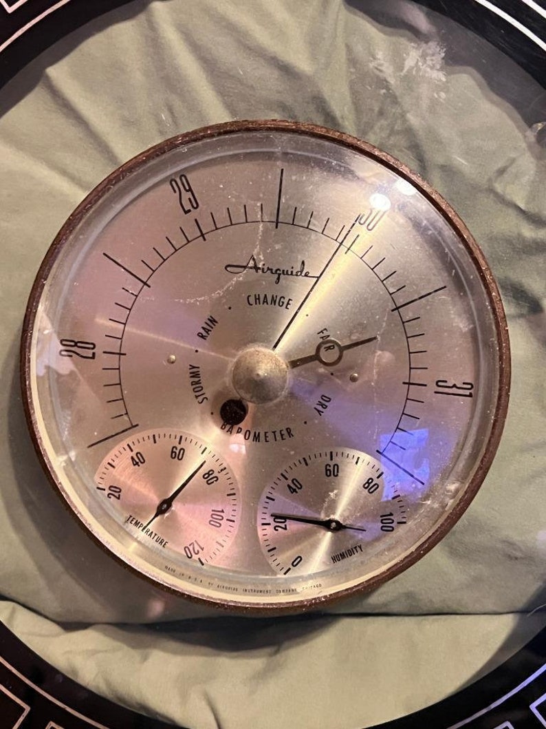 Vintage MCM Air Guide Barometer With Lucite Mid Century Modern Frame ...