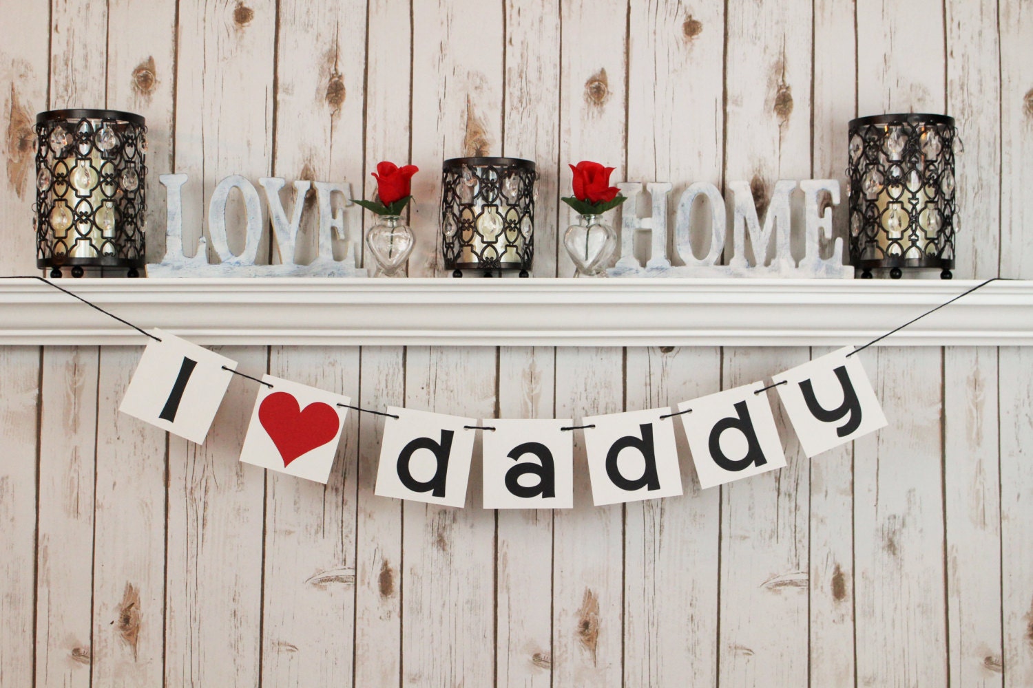 FATHERS DAY BANNER I Love Daddy Prop Gifts for Dad Fathers - Etsy